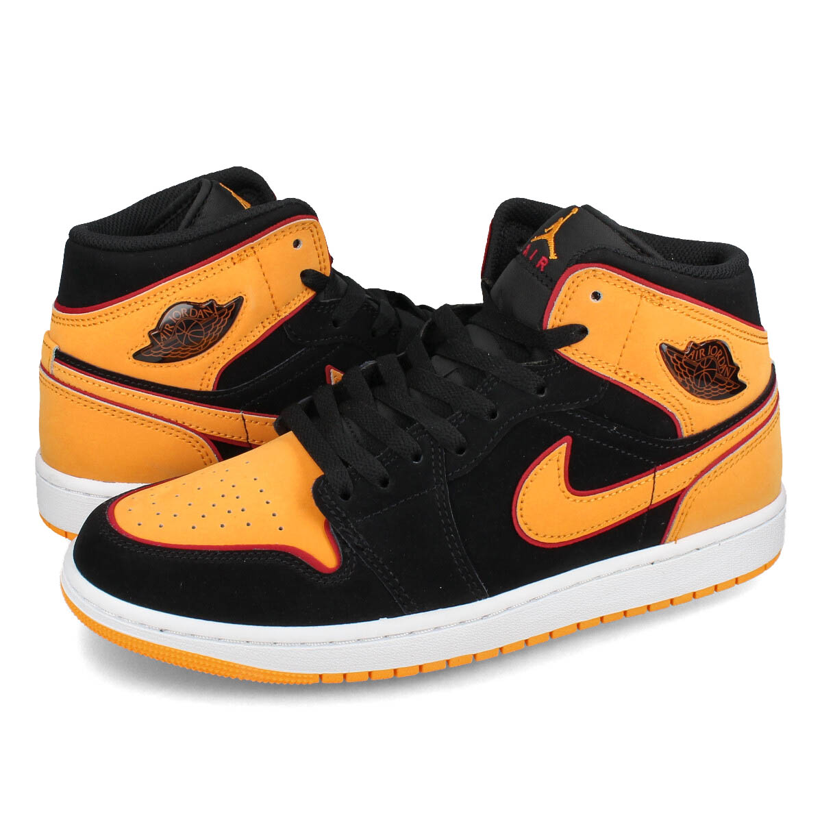 NIKE AIR JORDAN 1 MID "FAT TONGUE" FJ4923-008 （ブラック/オレンジ） Jordan エア ...