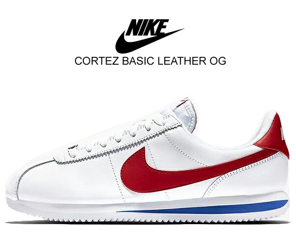 NIKE CORTEZ BASIC LEATHER FORREST GUMP OG "WHITE VARSTIY RED"（2017） 882254-164 （ホワイト/バーシティロイヤル ...