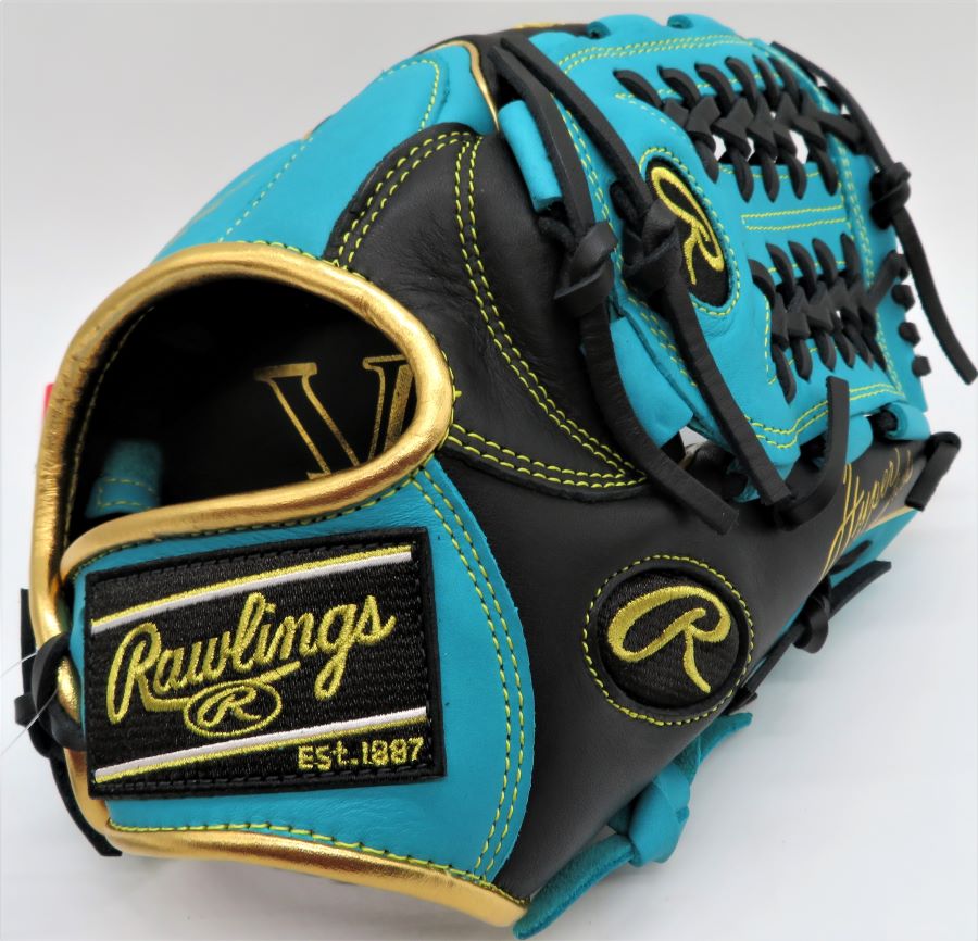 Rawlings 軟式 HYPER TECH COLOR SYNC オールフィルダー 右投 （ブラック/グリーン） GR3HTCN55W HYPER TECH（ローリングス） 軟式グローブ ...