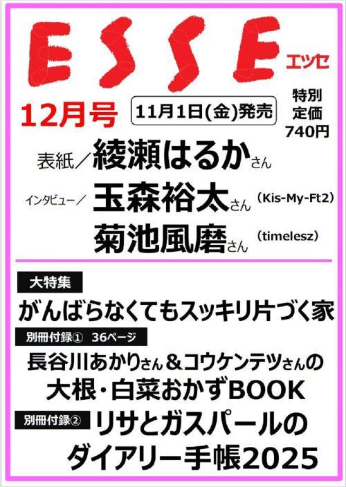 ESSE増刊 ESSE増 1月号増刊特装版 2025年1月号 （扶桑社） 生活総合雑誌 - 最安値・価格比較 - Yahoo!ショッピング｜口コミ・評判からも探せる