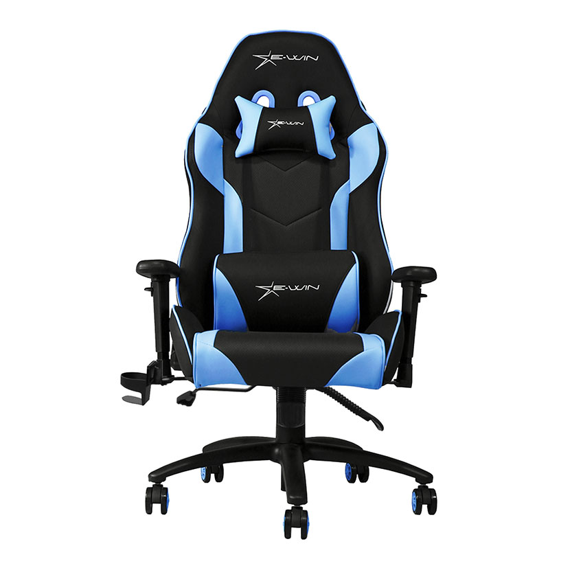 E-WIN ゲーミングチェア CP-BC5B（ブルー）背・座：PUレザー 可動肘 オフィス、ワークチェア - 最安値・価格比較 - Yahoo!ショッピング