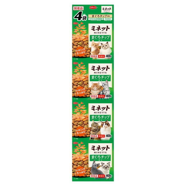 スマック スマック ミネット 4連パック まぐろチップ添え 160g（40g×4袋）×30個 猫用ドライフード - 最安値・価格比較 - Yahoo!ショッピング