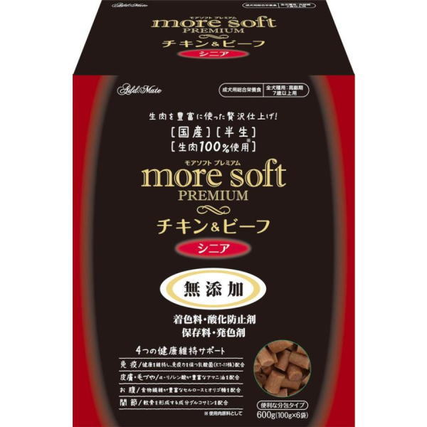 Petio Add.Mate more soft プレミアム チキン＆ビーフ シニア 600g×12セット Add.Mate ドッグフード セミモイストフード - 最安値・価格比較 ...