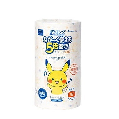 丸富製紙 monpoke モンポケ 超ロング 5倍巻き パルプ トイレットペーパー ダブル 125m 2ロール × 4パック トイレットペーパー - 最安値・価格比較 - Yahoo ...