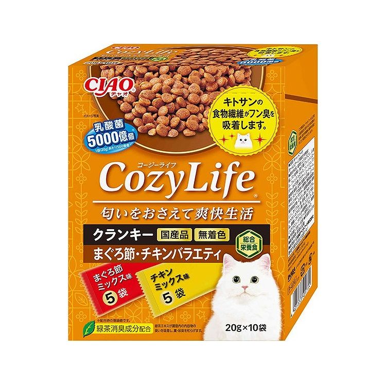 いなばペットフード CIAO Cozy Life クランキーBOX まぐろ・チキンバラエティ 200g（20g×10袋）×4個 CIAO（いなばペットフード） 猫用ドライフード - 最安値 ...