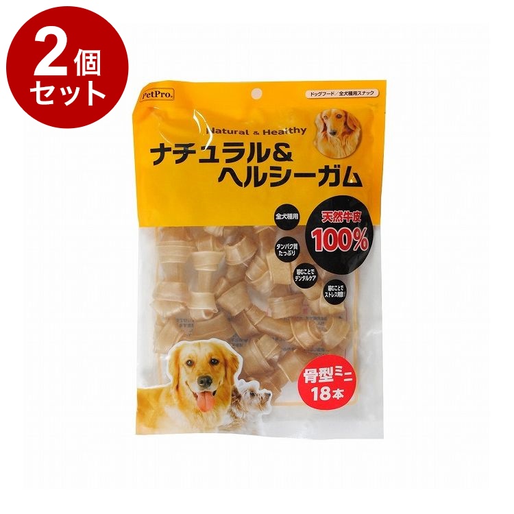PetPro ペットプロ ナチュラル＆ヘルシーガム 骨型 ミニ 18本×2個 犬用おやつ、ガム - 最安値・価格比較 - Yahoo!ショッピング