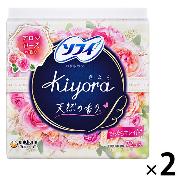 unicharm ソフィ Kiyora 天然の香り アロマローズの香り 羽なし 14cm 72コ入り×2コ ソフィ（ユニ・チャーム） おりものシート - 最安値・価格比較 - Yahoo ...