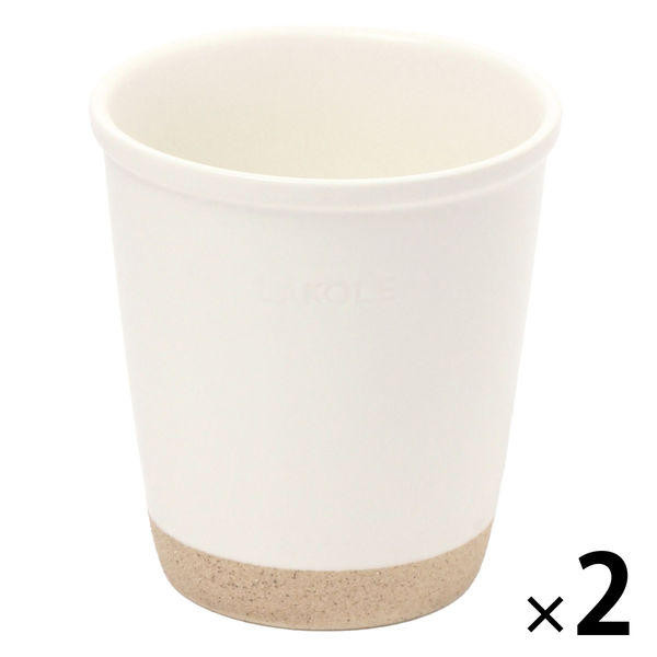 LAKOLE LAKOLE 塗分けカップ 350ml （ホワイト） 【2個】 コップ、グラス - 最安値・価格比較 - Yahoo!ショッピング｜口コミ・評判からも探せる