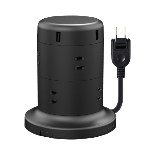 ELECOM エレコム USB-A×5付き タワー型タップ ECT-0620BK 8個口 2m ブラック×10個 OA、電源タップ - 最安値・価格比較 - Yahoo!ショッピング｜口コミ ...