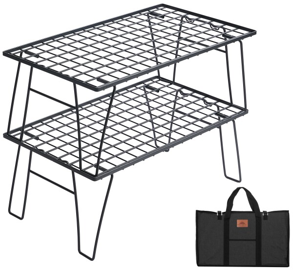 CAMPINGMOON キャンピングムーン フィールドラック 薄型 2点 収納バッグ付き T-235-2T（ブラック） アウトドアテーブル - 最安値・価格比較 - Yahoo!ショッピング ...