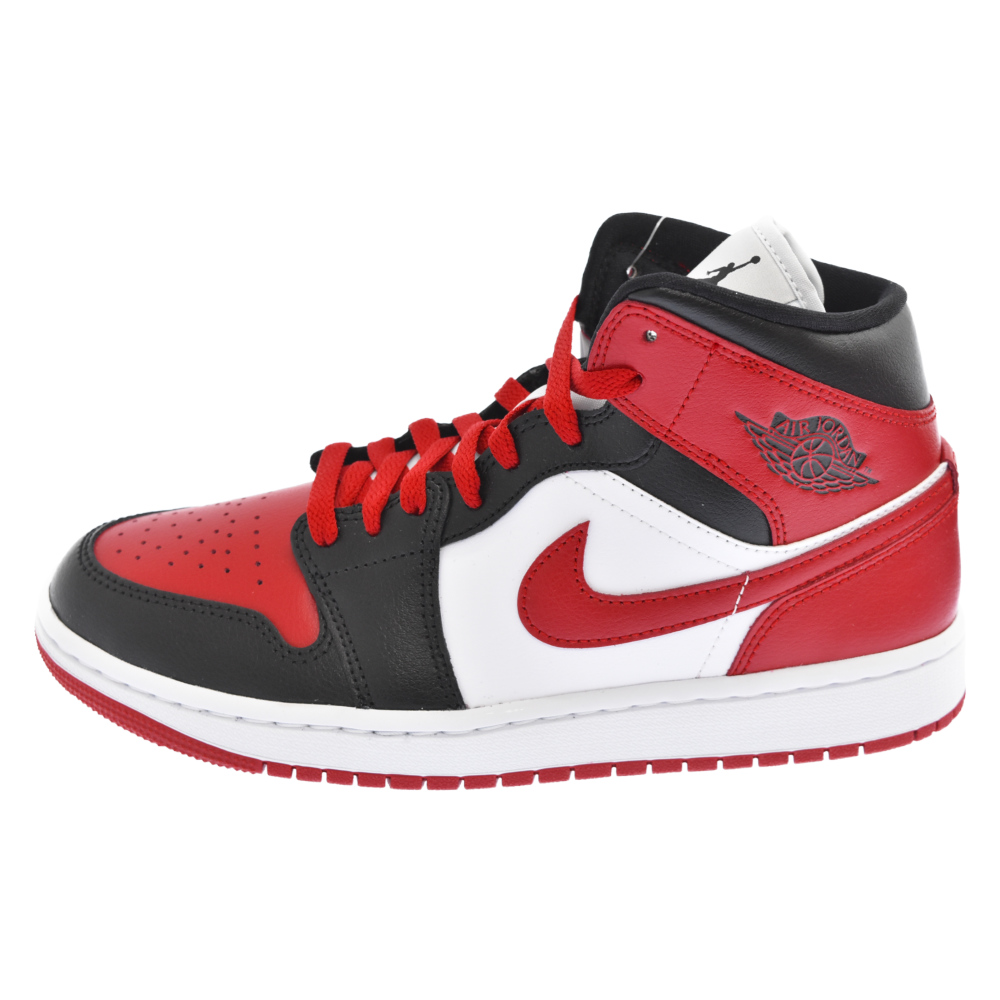 NIKE WMNS AIR JORDAN 1 MID "BRED TOE" BQ6472-079 （ブラック/ホワイト/ジムレッド） Jordan エア ジョーダン 1 レディーススニーカー ...