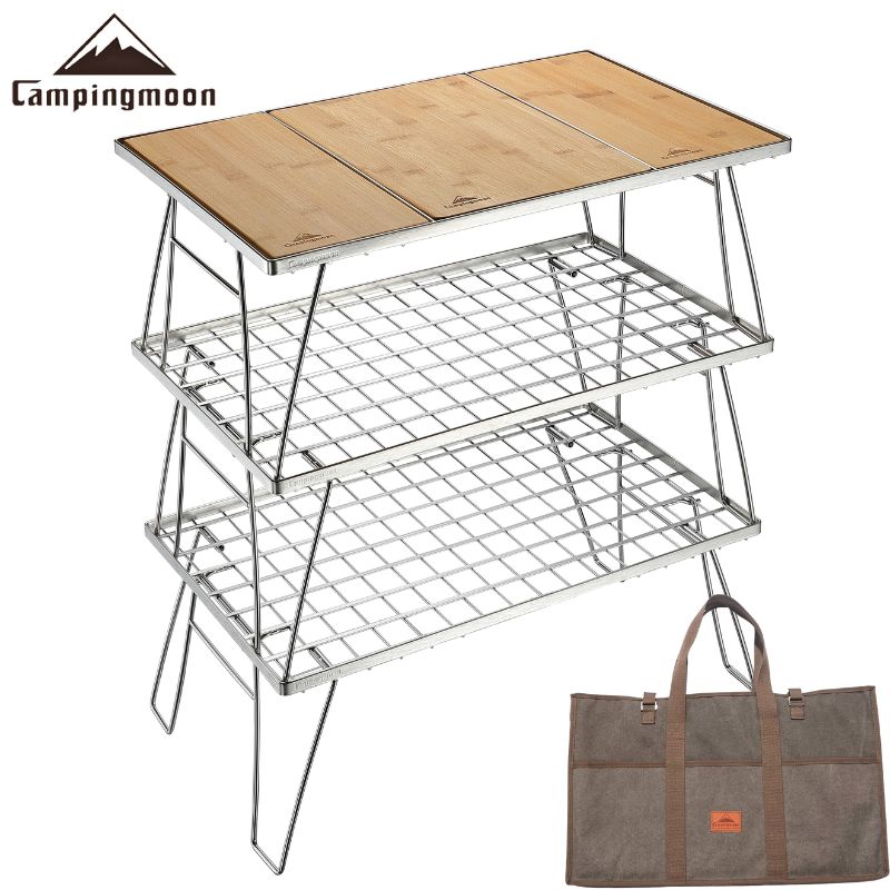 CAMPINGMOON キャンピングムーン グリルテーブル フィールドラック IGT用 一段式 収納バッグ付き フルセット CK-3/P25 アウトドアテーブル - 最安値・価格比較 ...