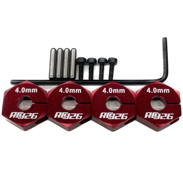 KN企画 【RC926】 アルミクランプ式ホイールハブ（4mm厚）4個入り レッド KN-WH01RD-A ラジコンパーツ、アクセサリー - 最安値・価格比較 - Yahoo!ショッピング