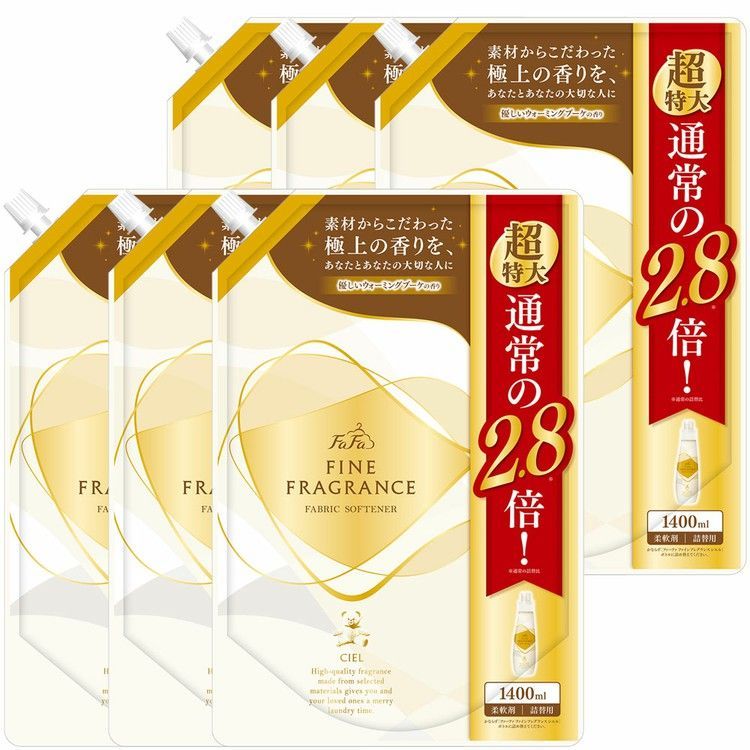 ファーファ ファーファ ファインフレグランス シエル ウォーミングブーケの香り 柔軟剤 詰替用 1400ml × 6個 FaFa FINE FRAGRANCE 柔軟剤 - 最安値・価格比較 ...