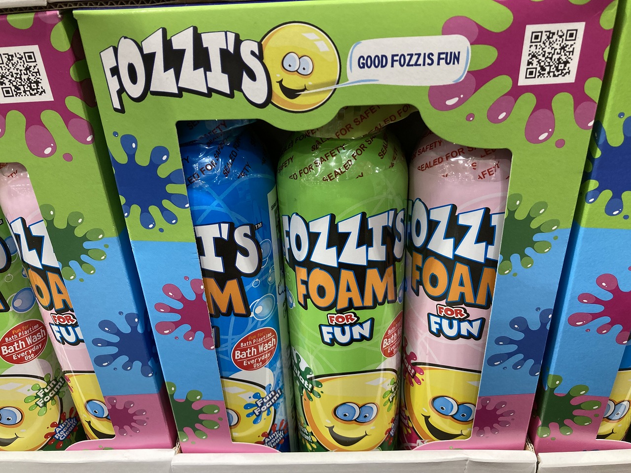 FOZZIS フォジーズ フォーミングボディソープ 3種セット （ブルー、グリーン、ストロベリー） 泡ソープ 泡スプレー 泡遊び お風呂遊び ...