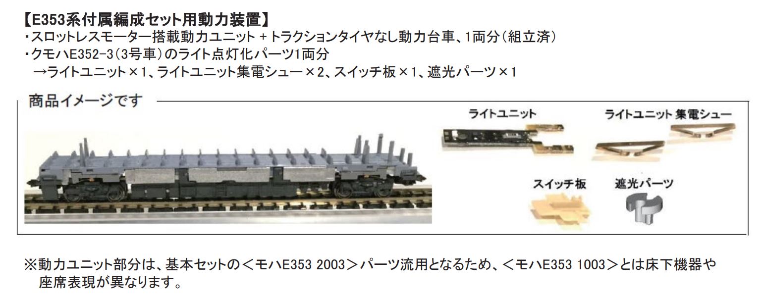 カトー カトー E353系付属編成セット用動力装置 28-232N Nゲージ車両のアクセサリー、パーツ - 最安値・価格比較 - Yahoo!ショッピング｜口コミ・評判からも探せる