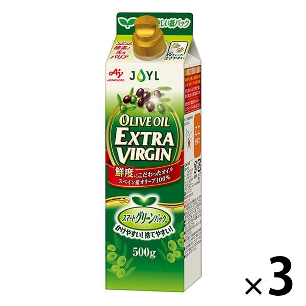 JOYL JOYL AJINOMOTO オリーブオイルエクストラバージン スマートグリーンパック 500g×3本 オリーブオイル - 最安値 ...