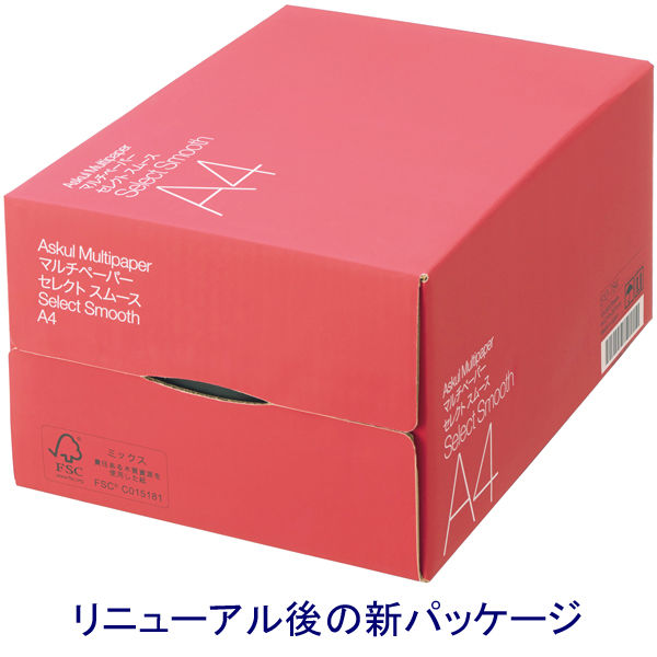 ASKUL コピー用紙 マルチペーパー セレクト スムース A4 1箱 （5000枚：500枚入 × 10冊） 国内生産品 FSC認証 アスクル その他プリンタ用紙、コピー用紙 - 最安値 ...