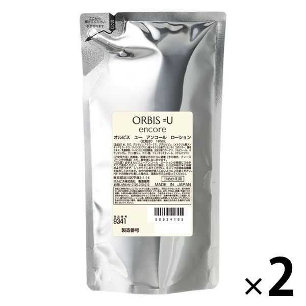 ORBIS オルビスユー アンコール ローション （つめかえ用） 180ml ×2個 ORBIS U スキンケア、フェイスケア化粧水 - 最安値・価格比較 - Yahoo!ショッピング｜口コミ ...
