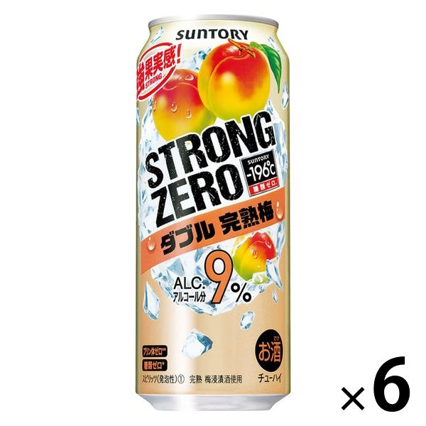 SUNTORY SUNTORY -196℃ ストロングゼロ ダブル完熟梅 500ml缶 1パック（6本） サントリー -196℃ サワー、缶チューハイ - 最安値・価格比較 - Yahoo ...