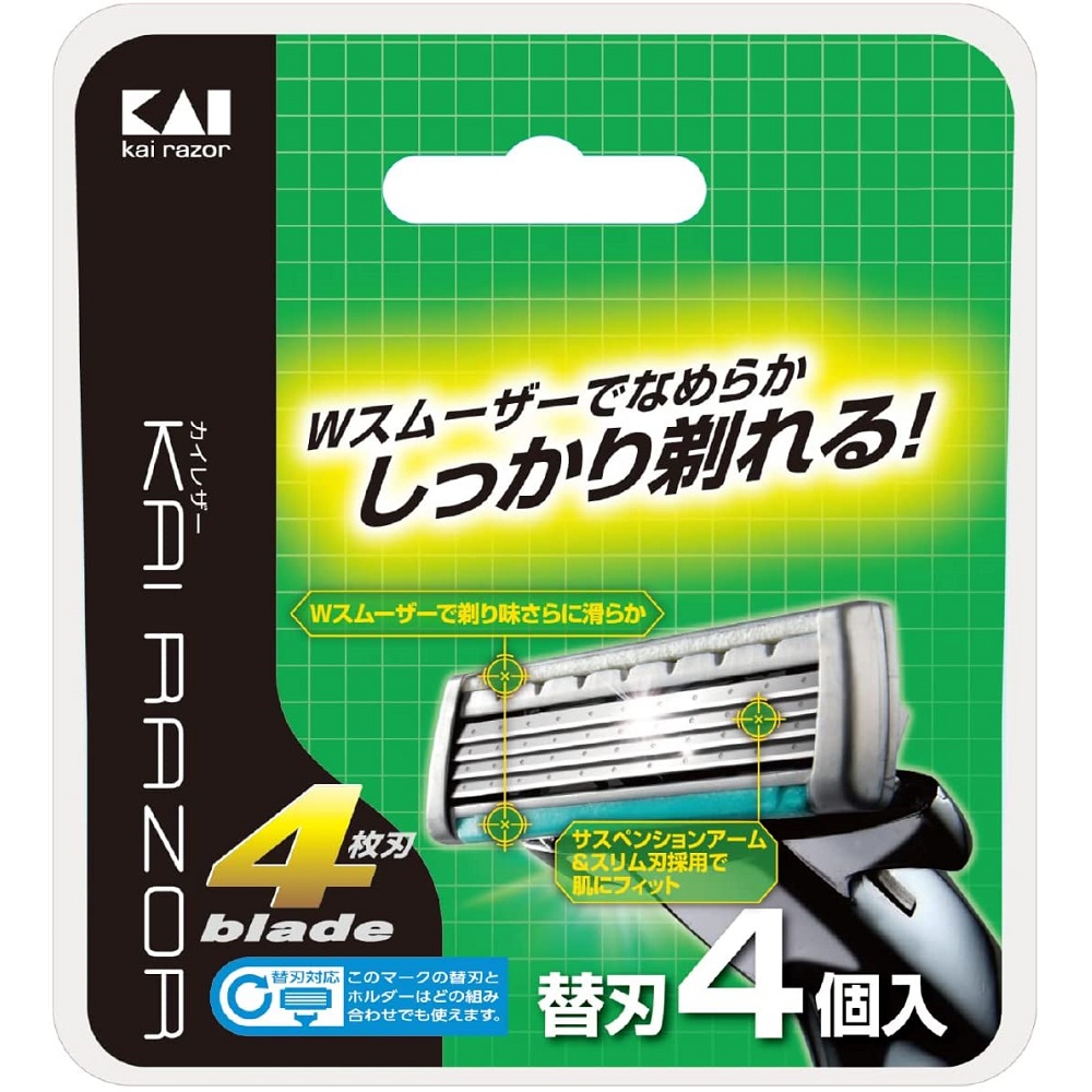 貝印 貝印 カイ レザー KAI4 4枚刃 替刃 4個入 × 1セット KAI RAZOR メンズ剃刀替え刃 - 最安値・価格比較 ...