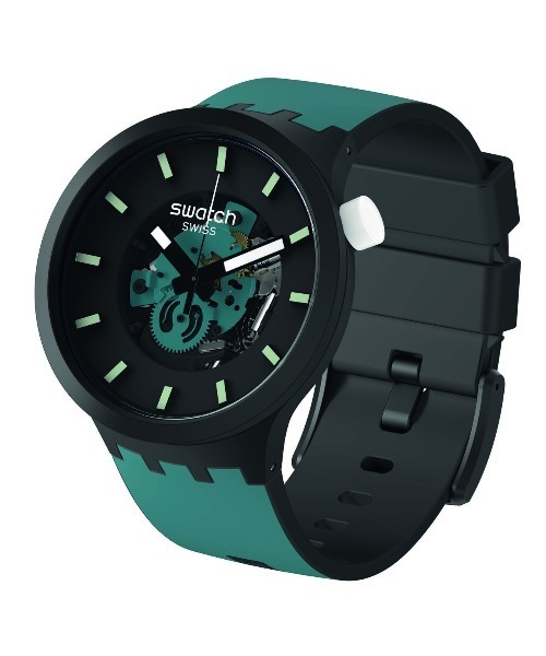 swatch スウォッチ 腕時計 オリジナルズ ブラック BIG BOLD BIOCERAMIC TRAVEL BY DAY MONTHLY ...