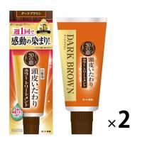 LOHACO - 50の恵 頭皮いたわりカラートリートメント ダークブラウン 150g 1セット（2個） ロート製薬