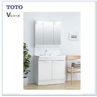 TOTO 洗面化粧台Vシリーズエコシングルレバー水栓W750サイズ＋3面鏡 LED照明（LDPB075BAGEN1A+LMPB075B3GDG1G）送料無料 :LDPB075BAGEN1A ...