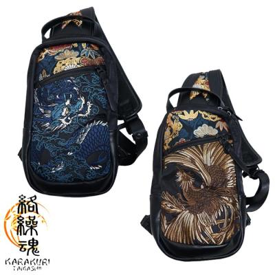 ボディバッグ 絡繰魂 刺繍 鞄 カバン 和柄 ユニセックス からくりだ