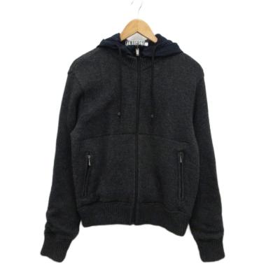 【中古】ダークビッケンバーグ DIRK BIKKEMBERGS フルジップフーディ ブルゾン ジャケット ニット グレー グレー S DIRK BIKKEMBERGS メンズファッション（色：グレー系）｜ファッション