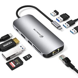 Antool USB C ハブ 10-in-1 ドッキングステーション トリプルディスプレイ Type C ハブ 変換アダプタ 【4K ...