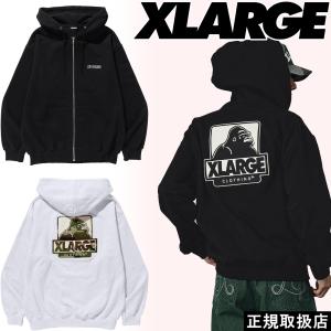 XLARGE（エクストラ ラージ） マルチロゴ ジップアップフーデッド