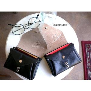 Carmine（カーマイン） アニマル レザー ミニウォレット 革紐 折り財布