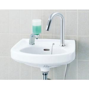 L-132G/BW1 + AM-311CV1 LIXIL INAX そで付小形洗面器（壁付式） 自動水栓（グースネックタイプ）セット :L-132G-AM-311CV1:アクアshop ...