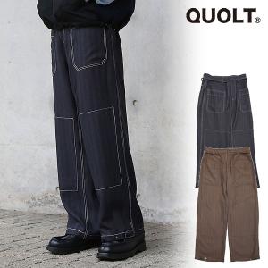 2025 秋冬 先行予約 9月下旬〜10月上旬入荷予定 QUOLT クオルト FAKE-KNIT PANTS メンズ パンツ 送料無料 キャンセル不可 atfpts quolt（クオルト） 2025 冬 先行予約 10月下旬〜11月上旬入荷予定