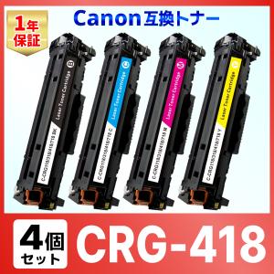 キヤノン キャノン CRG-418 4色セット トナーカートリッジ キヤノン キャノン CRG-418 4色セット トナーカートリッジ