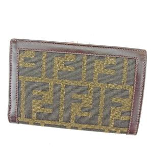 FENDI（フェンディ） ズッカ 二つ折り財布 31052 ベージュ ブラウン