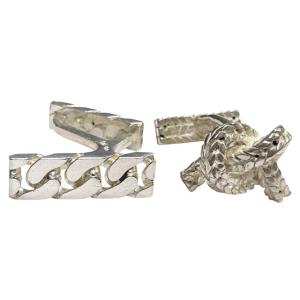 TIFFANY&Co.（ティファニー） カフス オーバル ネイビーライン SV925