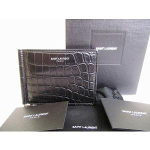 極美品▽SAINT LAURENT PARIS サンローランパリ 396307 レザー ロゴ