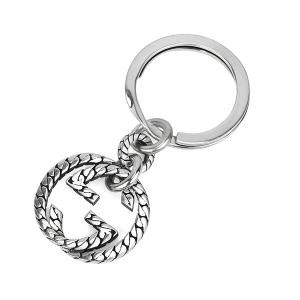 GUCCI グッチ シルバー キーホルダー マイクロGG ロゴプレート GUCCI グッチ シルバー キーホルダー マイクロGG ロゴプレート