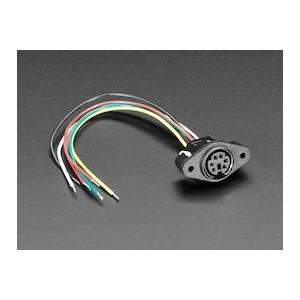 PS/2用ワイヤー付パネルマウントコネクタ（Mini-DIN 6P) :56446:デンシ電気店 ヤフーショップ - 通販 - Yahoo!ショッピング