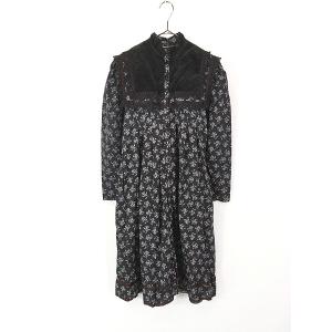 レディース 古着 60s エスニック ボタニカル 花 総柄 シャツ