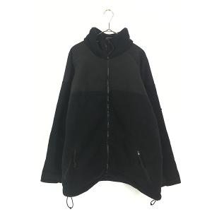 古着 90s USA製 OCEAN EAST 家 灯台 街並み モノクロ 総柄 フリース