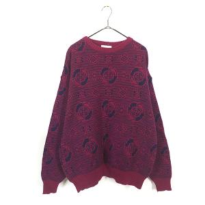 古着 60s USA製 BOYNTON'S 無地 ソリッド Vネック シャギー モヘア