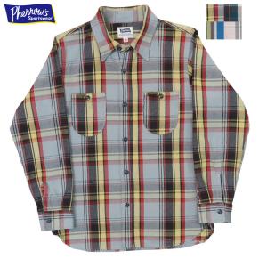 Pherrow's（フェローズ） 半袖 シャンブレー ワークシャツ ワッペン