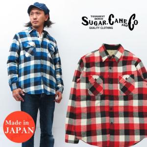 SUGAR CANE シュガーケーン スペックブルーチェック 半袖 ワーク