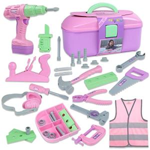 Kids Tool Set 31 PCS Kids Tool Box Pretend Play Construction Toy with ...