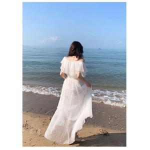 2way 大人可愛い 夏ワンピース オフショルダー ワンピース 白