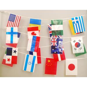 万国旗 40 EKA382 33cm×43cm イベント 運動会 国旗 木綿 EVERNEW