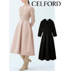CELFORD（セルフォード） レーストリムリブニットプルオーバー